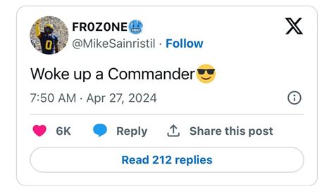Mike Sainristil Excited To Be With Commanders Thought Hed Go To Steelers R Commanders
