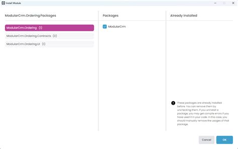 Creating The Initial Ordering Module Abpio Documentation