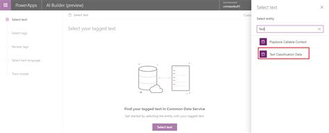 power platform how to use text classification model of ai builder