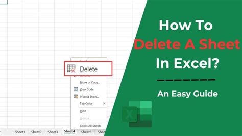 How To Delete A Worksheet In Excel
