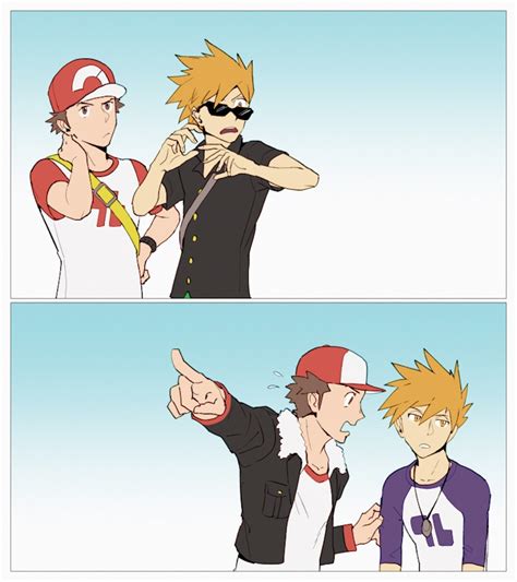 Red And Blue Oak Pokemon And More Drawn By Go Lurk Danbooru