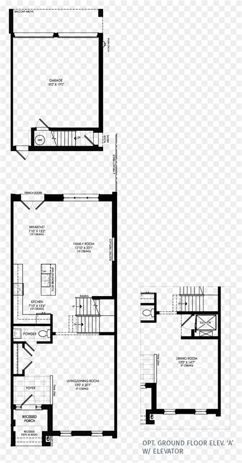 Ground Floor With Elevator Diagram Plot Plan Hd Png Download Flyclipart