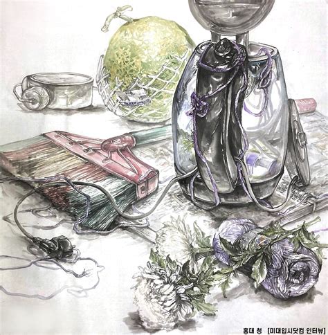 [한국화] 2022 수시 동국대 한국화전공 합격 옥0은 덕원예고졸 홍대 청 한국화학원 미대입시 합격생인터뷰 미대 수시 정시 합격재현작