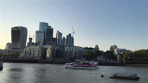 Most Beautiful Low Angle View Of River Thames At London Bridge Of
