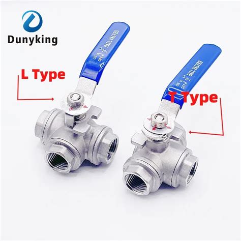 304 스테인리스 스틸 3 방향 볼 밸브 L 타입 T 타입 1 4 3 8 1 2 3 4 1 Dn8 Dn10 Dn15 Dn20 Dn25 Bsp 암나사