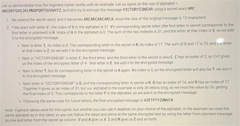 Solved Vigenère Cipher Vigenère Cipher Pronounced Almost