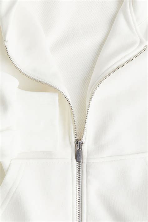 Womens White Oversized Hooded Jacket Handm Ca