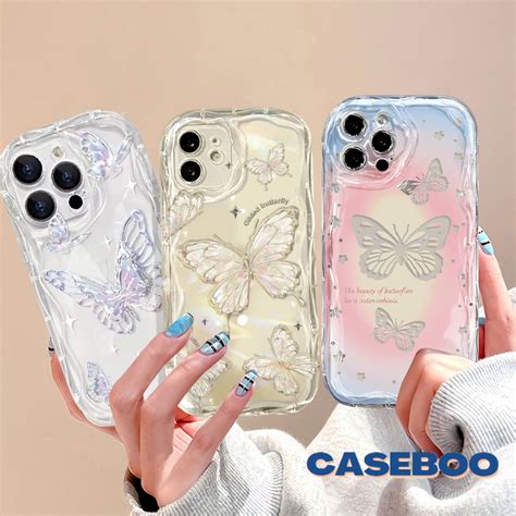 Jual Caseboo Kartun Fantasi Berkilau Kupu Kupu Soft Casing Hp Kompatibel Untuk Iphone Pro Max