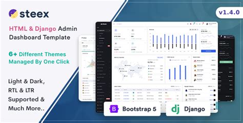 Steex Html And Django Admin Dashboard Template By Themesbrand 46368528 Uthemes