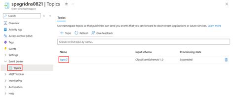建立、檢視和管理 Azure 事件方格命名空間主題 Azure Event Grid Microsoft Learn