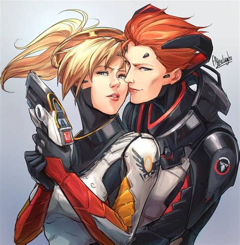 Blackwatch Moira And Mercy Mercy Overwatch Overwatch Fan Art Overwatch Video Game Fandom
