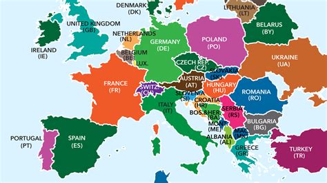 List Of Europe Country Codes Yourdictionary