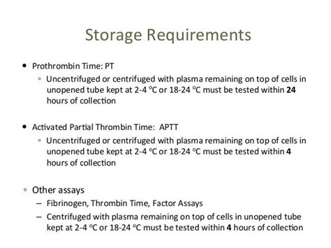 Preanalytical Variables In Coagulation Testing