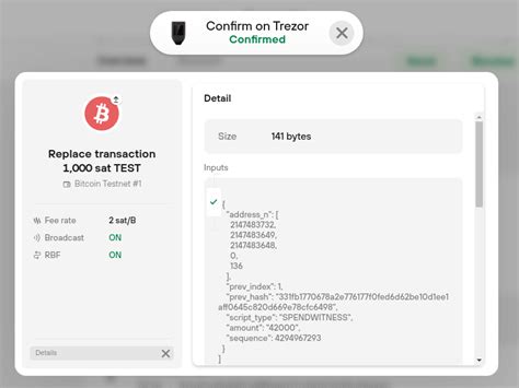 Sign Tx Detail Rbf Visual Glitch · Issue 6494 · Trezortrezor