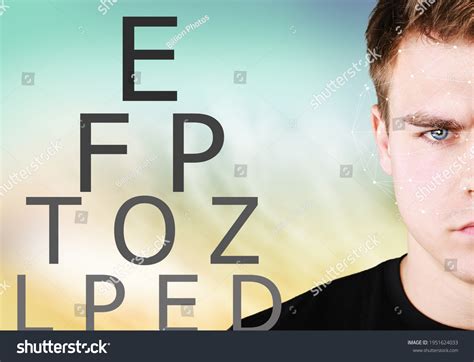 Man Looking Visual Acuity Test Chart Stock Photo 1951624033 Shutterstock