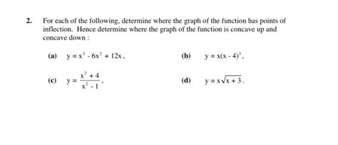 Solved For Each Of The Following Determine Where The Chegg