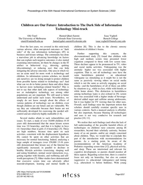 Pdf Introduction To The Minitrack On Dark Sides Of Information Technology Use