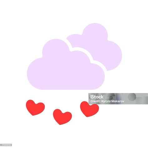 하트 라인 아이콘이 있는 구름입니다 관계 사랑 데이트 발렌타인 데이 연결 결혼 가족 감정 사업과 광고를 위한 흰색 배경에 벡터