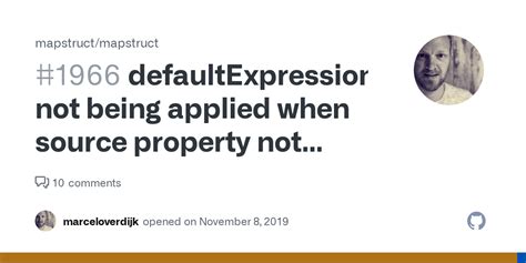 defaultexpression not being applied when source property not specified