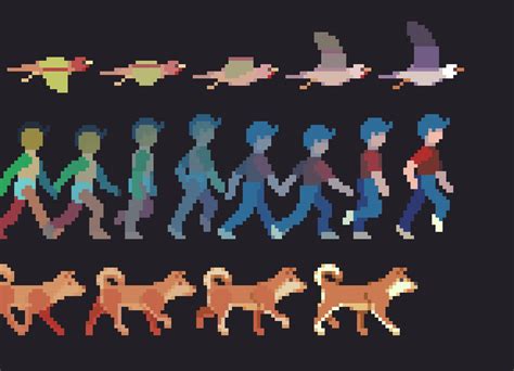 Walk Cycle Pixel Art