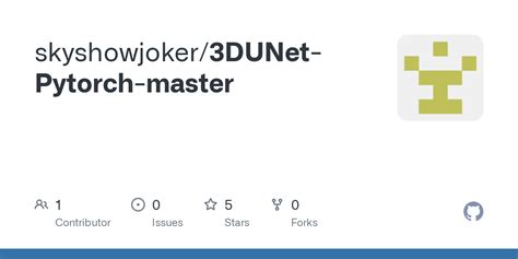github skyshowjoker 3dunet pytorch master