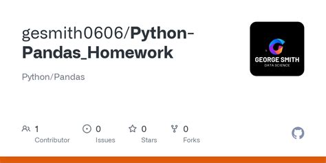 Github Gesmith0606python Pandashomework Pythonpandas