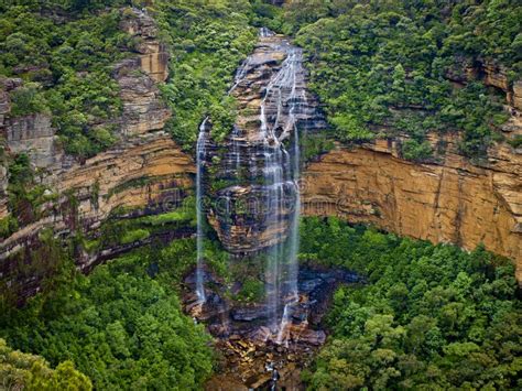 Waterfall In The Blue Mountains Stock Image Image Of Woods Stream