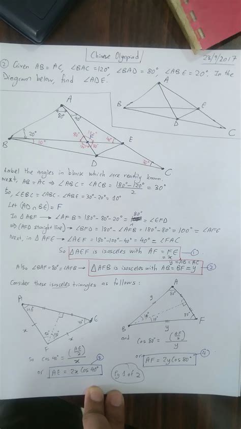 Finding An Angle In A Tough Math Olympiad Geometry Problem The Isosceles Coincidence