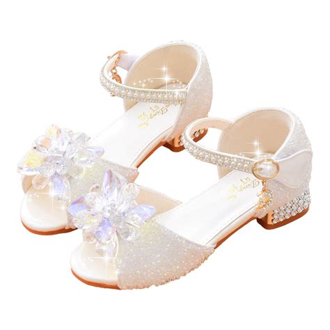 Girls Heels Dress Shoes Flower Girl Sandals Wedding Party Princess