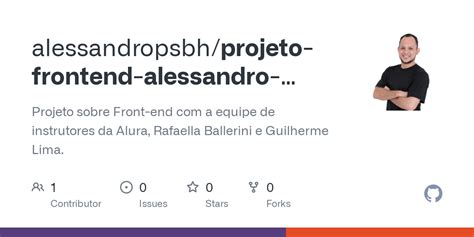 Github Alessandropsbhprojeto Frontend Alessandro Pereira Projeto