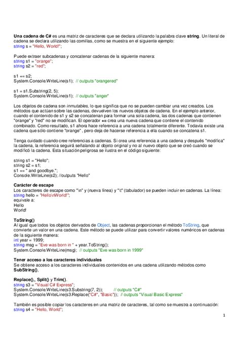 Pdf Cadenas En C