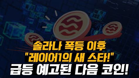 솔라나 시총 500억 돌파 And 세이 코인 급등 레이어1 시장의 다음 급등 코인은 Youtube