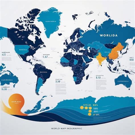 World Map Professional Infographic Premium Ai Generated Image