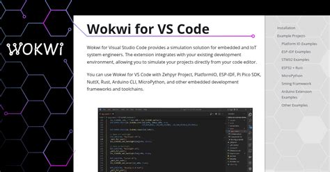 Getting Started With Wokwi For Vs Code Wokwi Docs