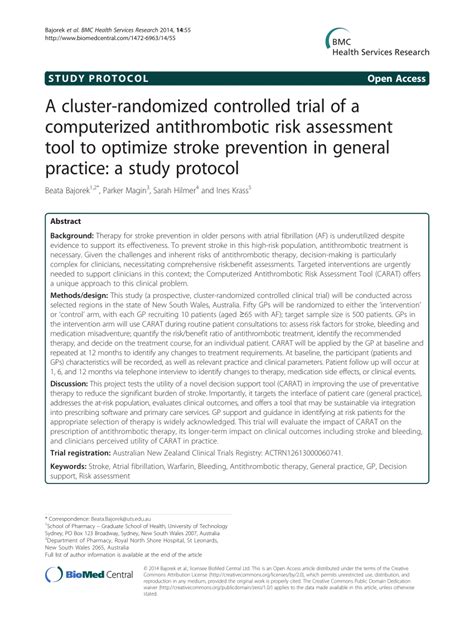 Pdf A Cluster Randomized Controlled Trial Of A Computerized