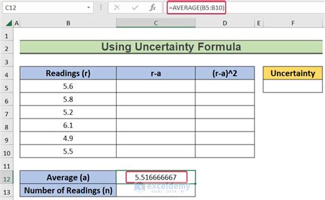 How To Calculate Uncertainty In Excel 3 Effective Ways