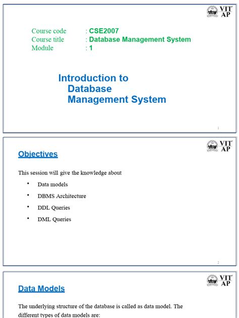 New Module 1 Continue Pdf Databases Database Schema