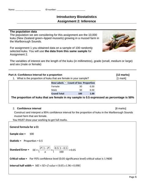 Biostatistics Assignment 2 Inference Hypothesis Test Ci