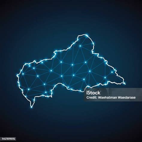 다각형 와이어 프레임 낮은 폴리 메쉬에서 중앙 아프리카 공화국의지도 0명에 대한 스톡 벡터 아트 및 기타 이미지 0명 3차원 형태 가리키기 Istock