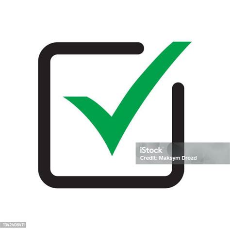 녹색 진드기 아이콘 벡터 기호 흰색 배경에 격리 된 확인 표시 선택 아이콘 또는 올바른 선택 기호 확인 표시 또는 확인란 그림 고름에 대한 스톡 벡터 아트 및 기타 이미지