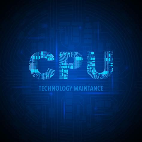 Premium Vector Electric Circuit Cpu Blue Background