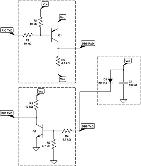 Serial Capacitor In Rs232 Level Shifter Data Is Strictly Half Duplex