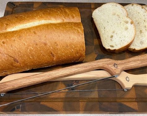 Bread Bow Knife With Additional Blade Original Oak Wood Bow Bread Knife Handmade Wooden Bread