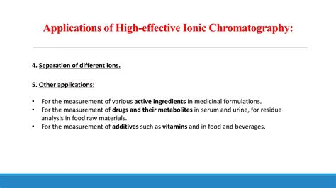 High Effective Ionic Chromatography Ppt