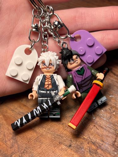 Genya And Sanemi Irritated Demon Slayer Custom Mini Figurines Keychains