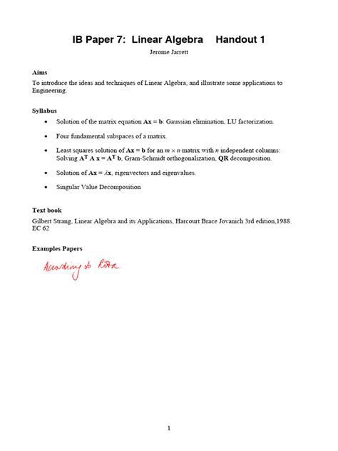 2p7 Linear Algebra Pdf Linear Subspace Matrix Mathematics
