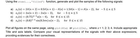 Solved Please Answer The Following Question Using Matlab