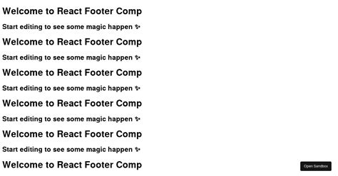 react footer comp examples codesandbox