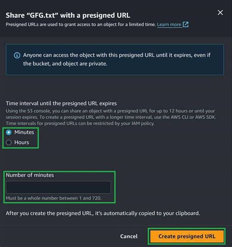 How To Create Aws S3 Presigned Url Using Aws Console Geeksforgeeks