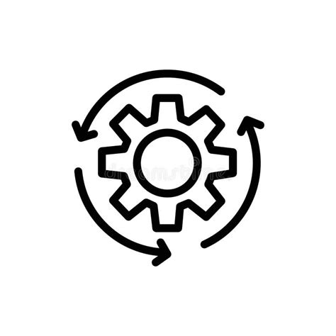 Workflow Process Icon Stock Vector Illustration Of Editable